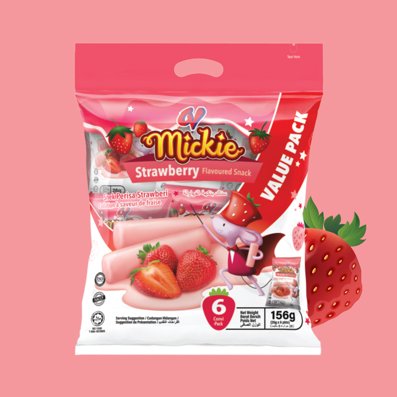 CV Mickie Strawberry Flavoured Snack
