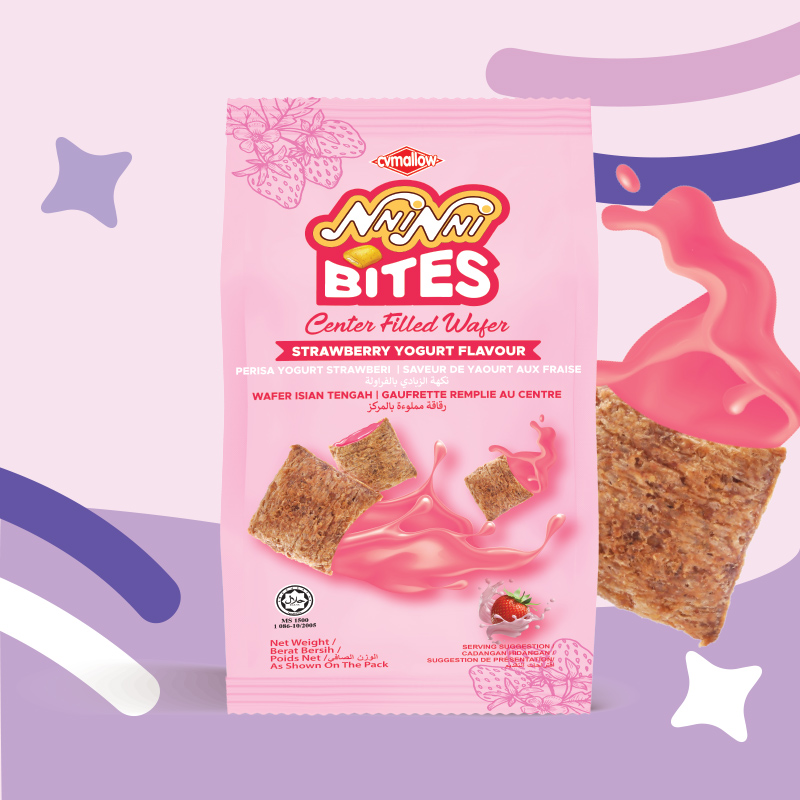 Nni Nni Bites Center Filled Wafer (Chocolate Cream)